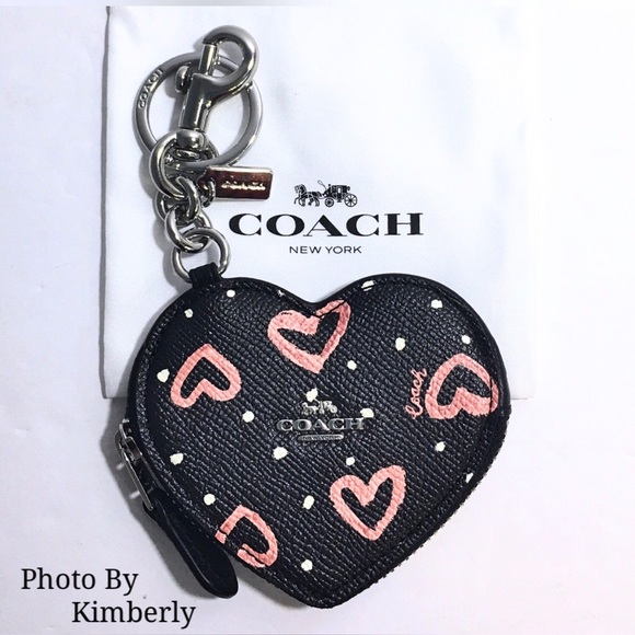 Coach | Accessories | Coach Heart Keychain Bag Charm Coin Pouch Nwt ...